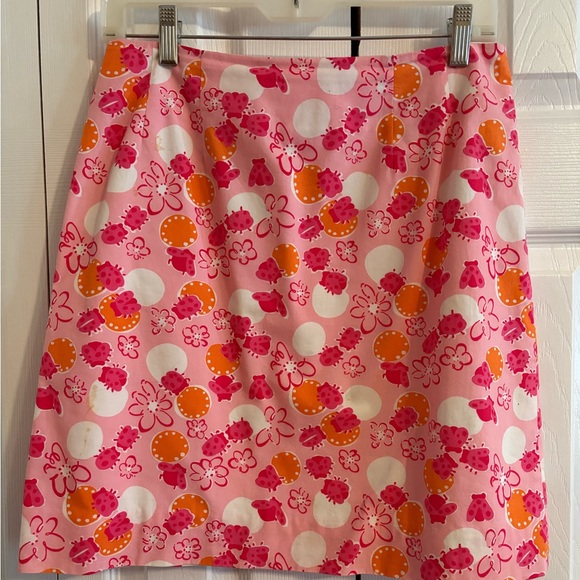 Lilly Pulitzer | Skirts | Lilly Pulitzer White Label Ladybug Pink And ...